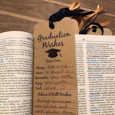 Set of 8 Graduation Party Wishing Tree Tags / Wishes for the Graduate ...