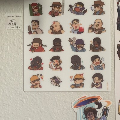 TF2 / Clear Sticker Sheet - Etsy