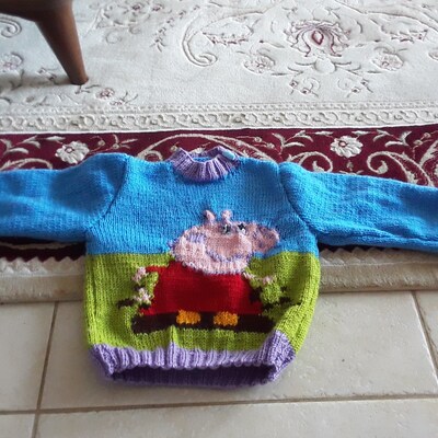 Handmade Peppa Pig George Pig Children's Jumper Hand - Etsy