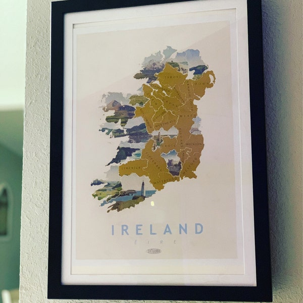 Scratch-able Ireland Map - 32 County Map of Ireland for Your Irish ...