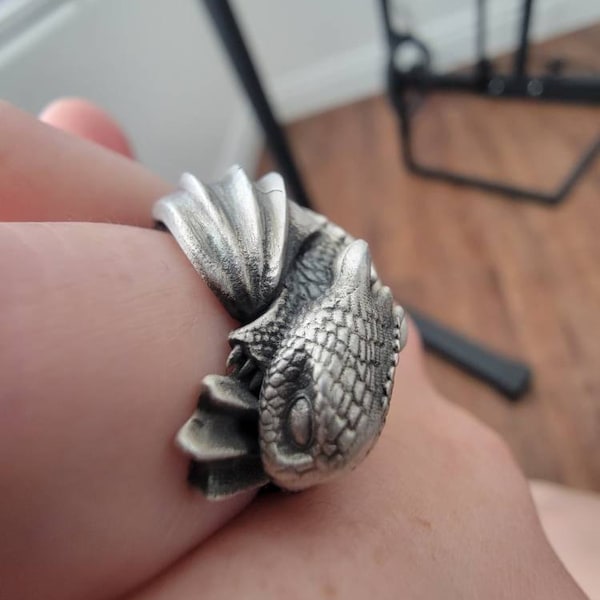 Toothless Ring Sterling Silver, How to Train Your Dragon Ring, Unisex ...