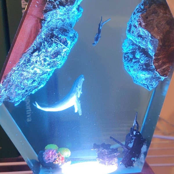 Axolotl Resin Lamp, Mexican Salamander Resin Art Lamp, Unique Resin ...