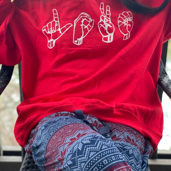 Sign Language Sweatshirt, Sign Language Gift, Sign Language Shirt, Sign ...