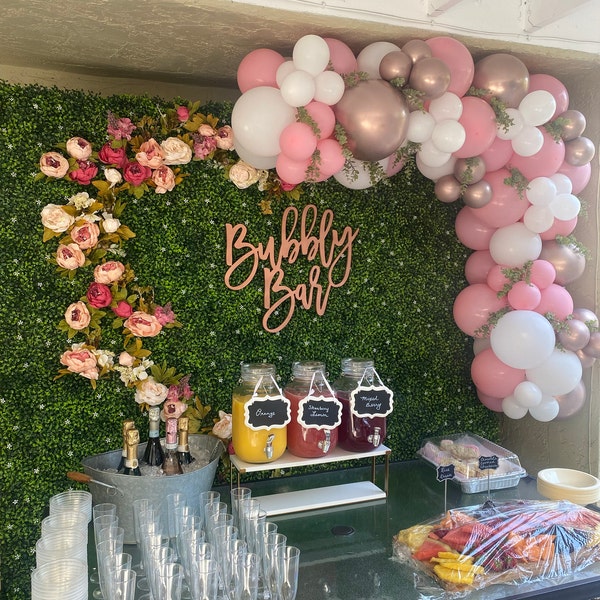 Bubbly Bar Wood Sign, Wedding Backdrop, Wedding Bar Sign, Bride to Be ...