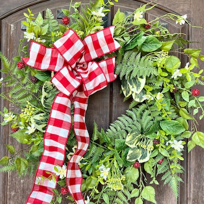 Spring Wreath, Bright Spring / Summer Wreath, Door Wreath Wreath, Front ...