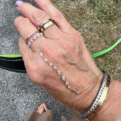 Chevron Herringbone Chain Necklace14k Gold Chevron Chain Square Stone ...