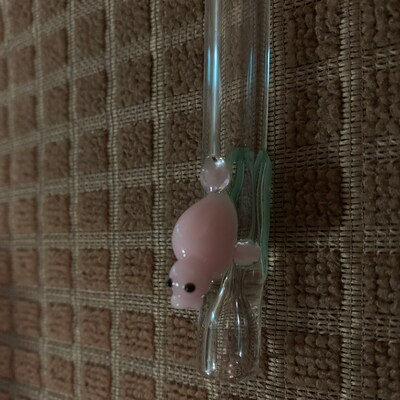 Frog on Milky Blue Pipe Frog Pipe Glass Pipe Glass Frog - Etsy