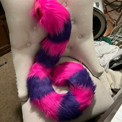 Fuchsia Pink and Purple Cheshire Cat Style Tail - Etsy