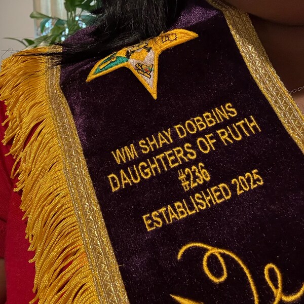 Masonic Banner, OES Banner Custom Details Writing and Custom Size Order ...