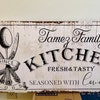 Personalized Kitchen Sign, Family Kitchen Sign, Rustic Kitchen Decor ...