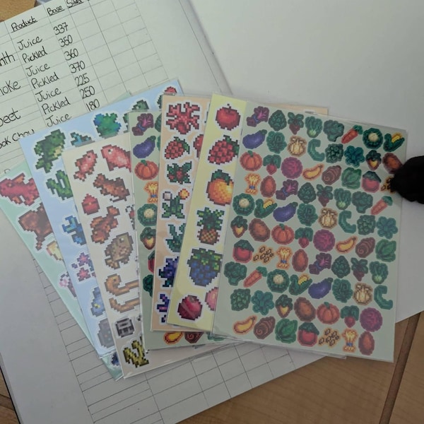 Stardew Valley Fish Sticker Sheet Collection: SDV Fishing Stickers - Etsy