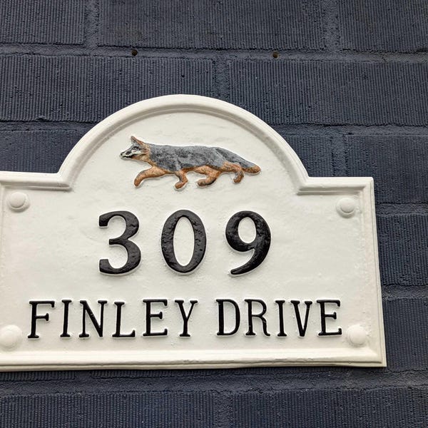 Vintage Traditional House Numbers, Personalized House Number Plaque ...