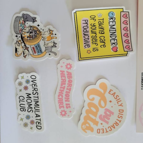 Serotonin Booster *cats* Cute Aggression Waterproof Sticker, Mental ...