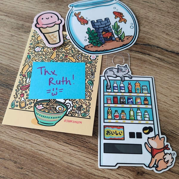 Fishbowl Clear Vinyl Sticker | Goldfish Sticker | Cute Pets ...