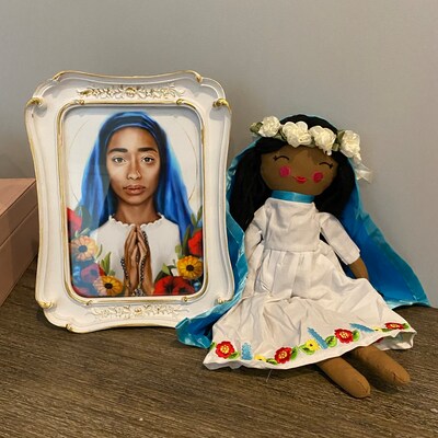 God-bearer Icon Theotokos Modern Icon Fine Art Print Catholic Art ...