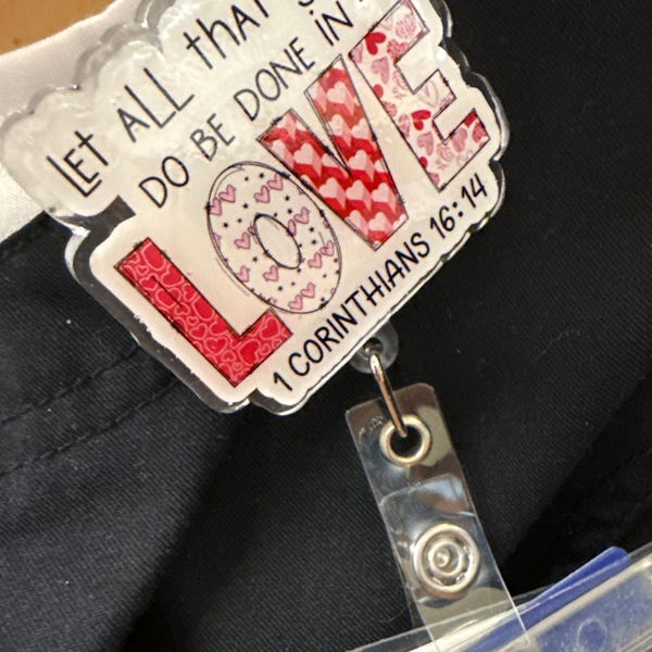 Personalized Badge Buddy Acrylic Custom ID Badge Holder Student Nurse ...