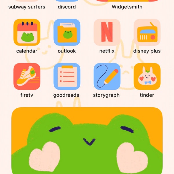 Cute Animals App Icon Set (ios 18 & Android) - Etsy