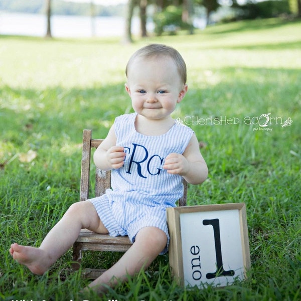 Boys Jon Jon, Baby Boy Summer Outfit, Baby Boy Jon Jon, Seersucker ...