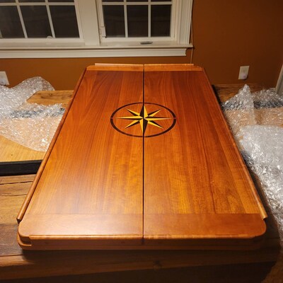 Sailboat Cockpit Table in Teak With 4 Cupholders - Etsy