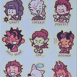 BG3 Stickers - Etsy