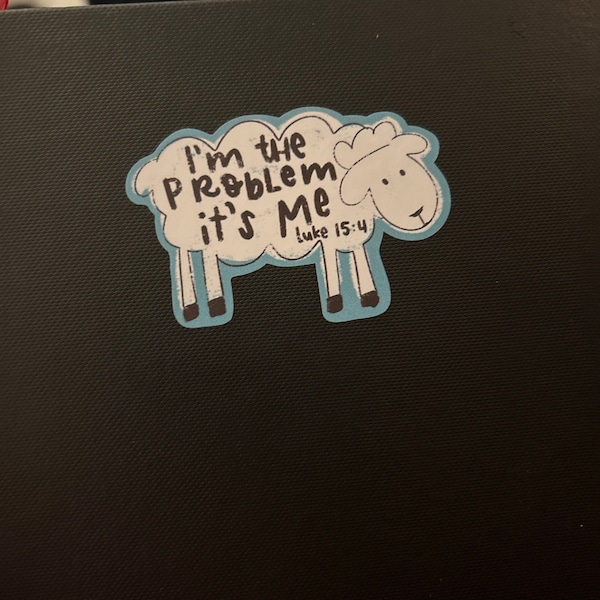 Problem Sheep Christian Vinyl Sticker - Perfect for Laptops, Tumblers ...