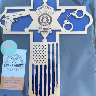 CUSTOMIZABLE Correctional Officer Cross, Memorial - Etsy