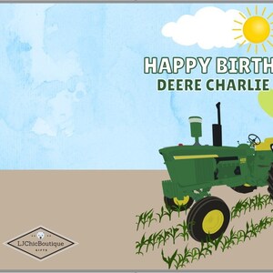Best Farmer Ever Happy Birthday Tractor Birthday Card Printable Tractor ...
