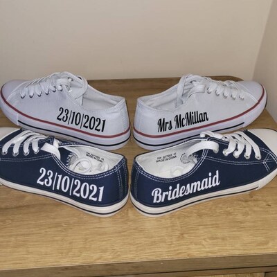 Bridal Party Trainers / Shoes / Converse Iron on Vinyl - Etsy