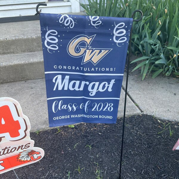 Custom College Bound Yard Flag, Custom College Sign, College Garden ...