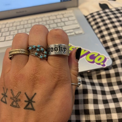 Spooky Ring, Halloween, Horror, Goth Ring, Halloween Ring, Aluminum ...