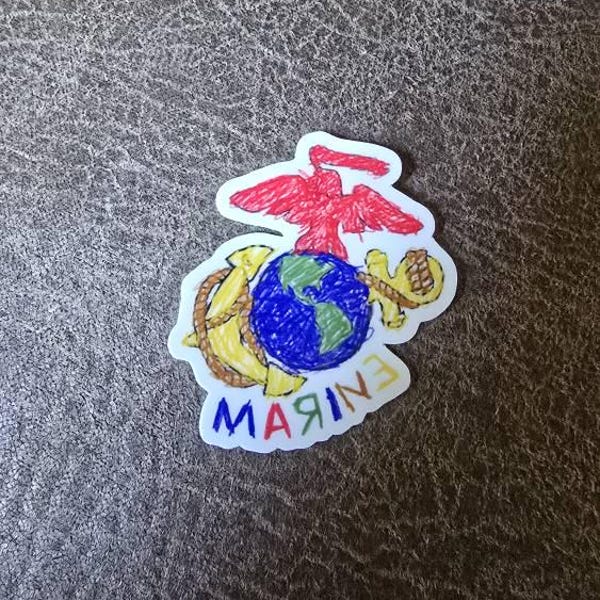 USMC Devil Dog Bulldog Vinyl Sticker Marine Corps Sticker Official ...