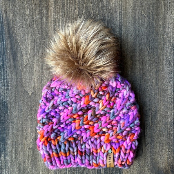 KNITTING PATTERN - the Gales of November Hat, Super Bulky Knit Hat ...