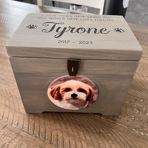 Personalized Pet Memory Box / Urn With Name and Quote or Poem - Etsy
