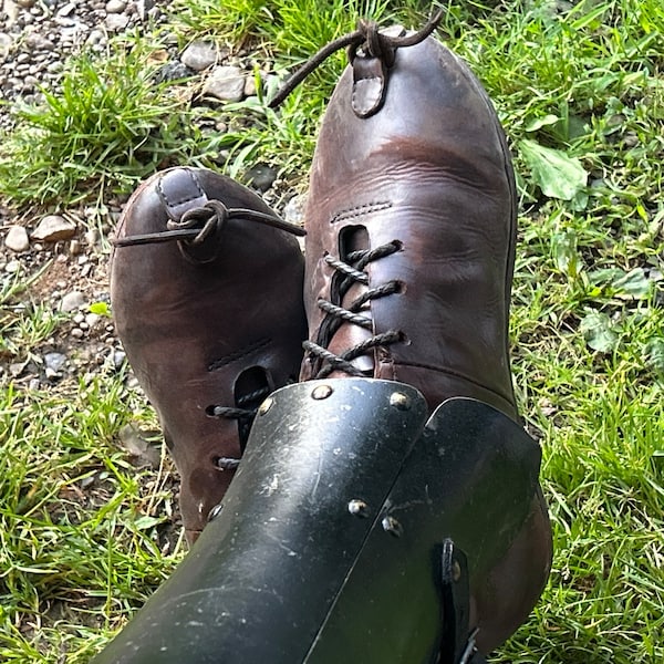Buhurt Shoes With Straps for the Sabatons. Unisex Medieval Combat Boots ...