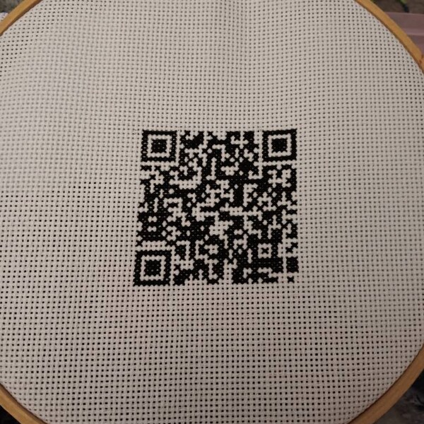 Rickroll QR Code Cross Stitch Pattern - Etsy