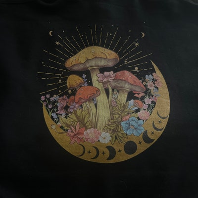 Mystic Sun and Moon Cottage Core Sweatshirt, Celestial Moon Phase Boho ...