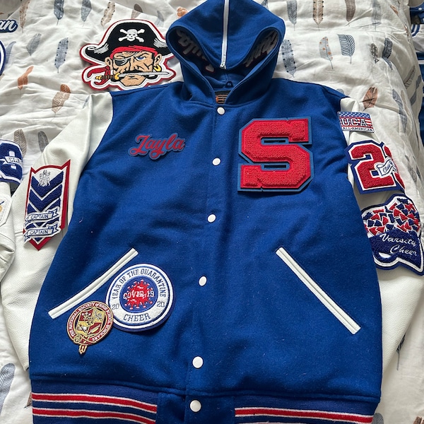 Chenille Chevrons, Bars, & Pennants Custom Letterman Jacket Patch ...