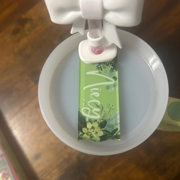 Stanley Name Plate Floral Personalized Name Tag for Stanley Tumblers ...