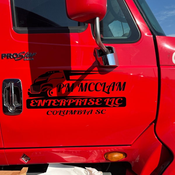 2 Custom US DOT Trucking Decals , US Dot Stickers, Truck Door Lettering ...