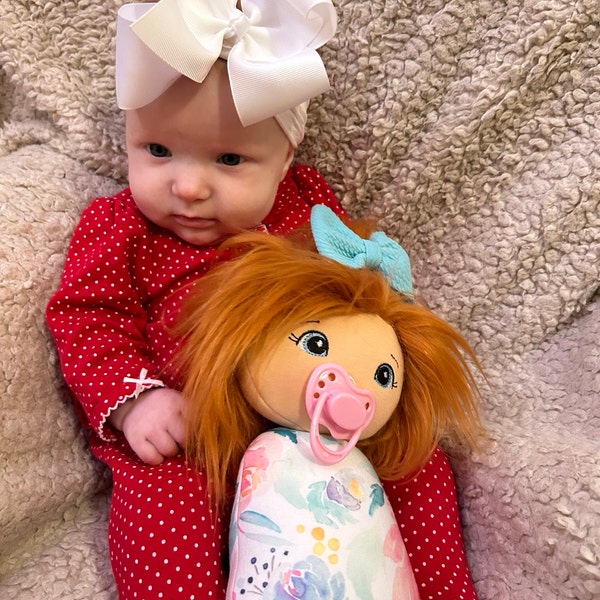 Swaddle Baby, Easter Baby Doll - Blonde Blue Eye Baby Doll - OOAK Baby ...