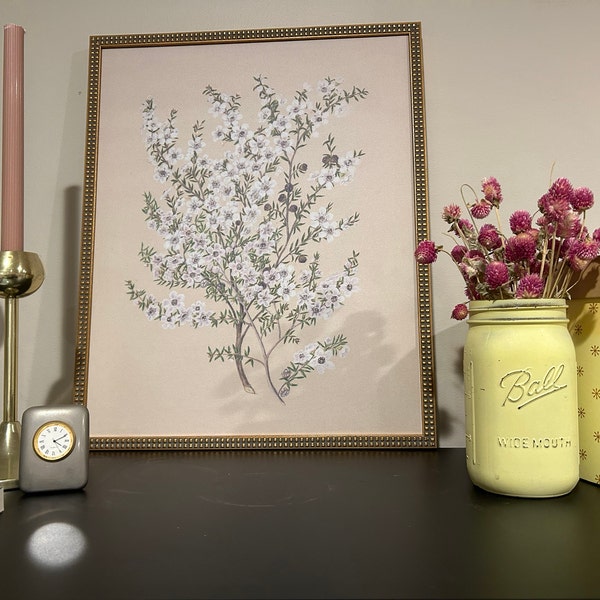 Vintage Framed Canvas Art // Framed Vintage Print // Vintage Painting ...