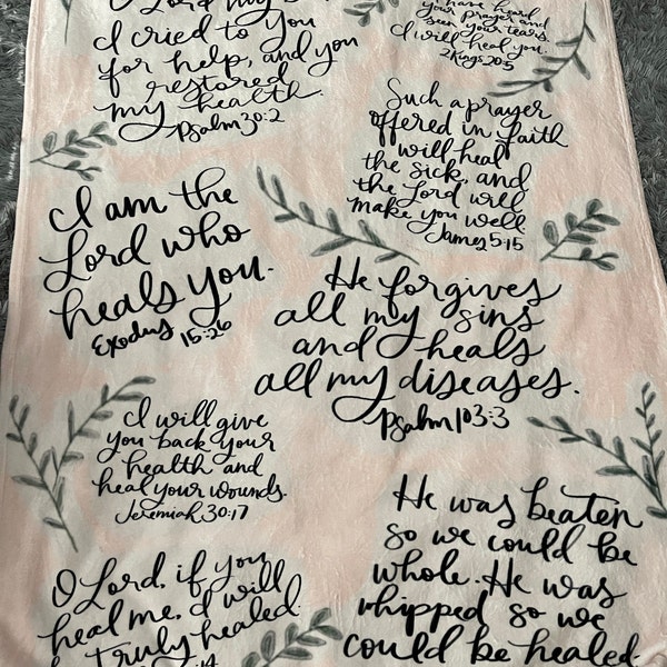 Healing Scriptures Throw Blanket, Prayer Bible Verse - Etsy