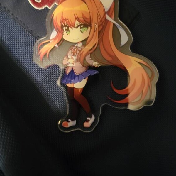 Doki Doki Literature Club+ - Monika Plus (double Sided) 3.5" Acrylic ...