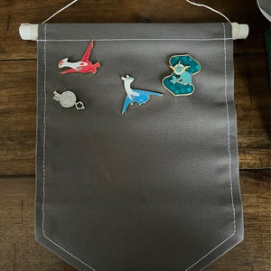 Mini Long Pin Banner Enamel Pin Display Pick Your Color - Etsy