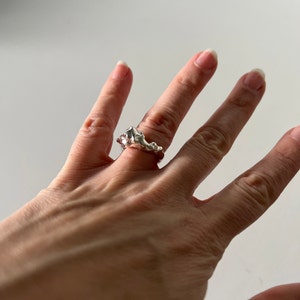 Set of 5 Stack Rings, Solid Bronze Ring, Geometric Ring, Stackable ...