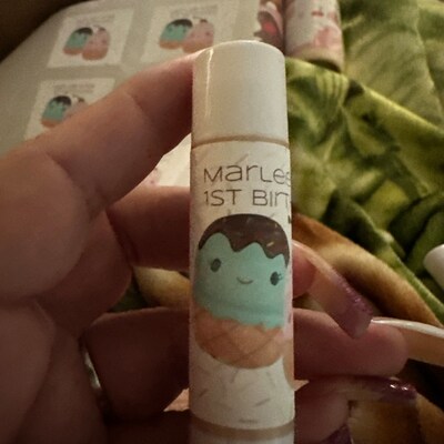 Groovy Baby Shower Favors: Personalized Retro Lip Balm Handmade, 70s ...