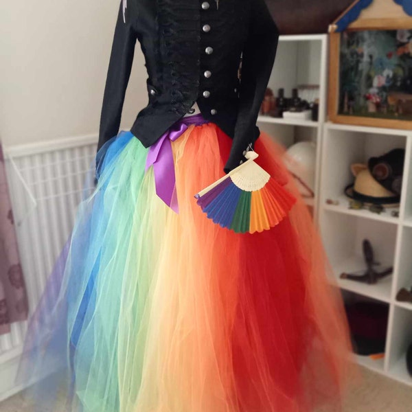 B01 Black & Touch of Gold High-low Tutu with Sewn in Satin LINING//33 ...