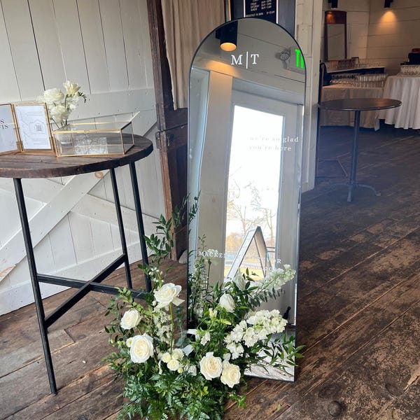 Welcome to the Wedding of Mirror Decal / Customizable Design Mirror ...