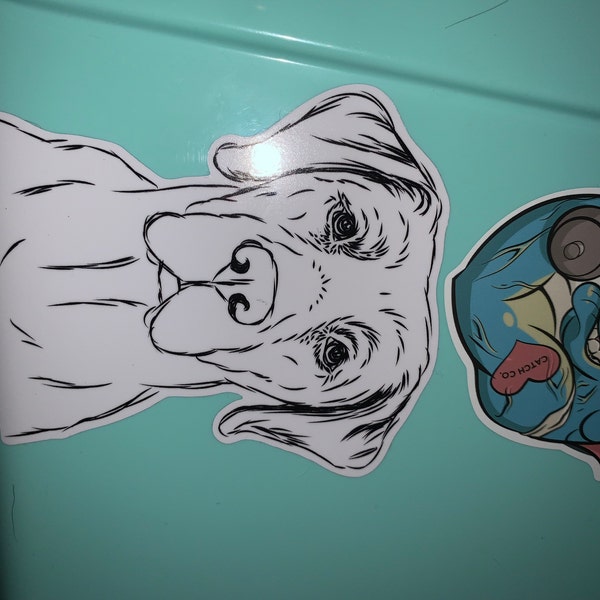 Rowdy the Labrador Decal Sticker, Lab Art, Gifts for Dog Owner ...
