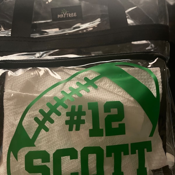 Football Decal Sticker With Name and Number | Football Name Decal ...